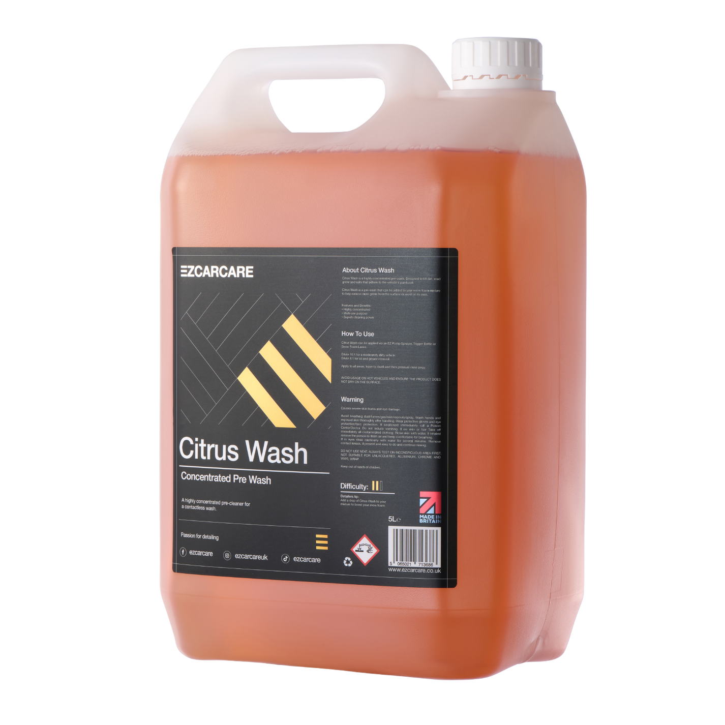 Citrus Wash - Concentrated Pre Wash | 5 Litres – EZ Car Care UK