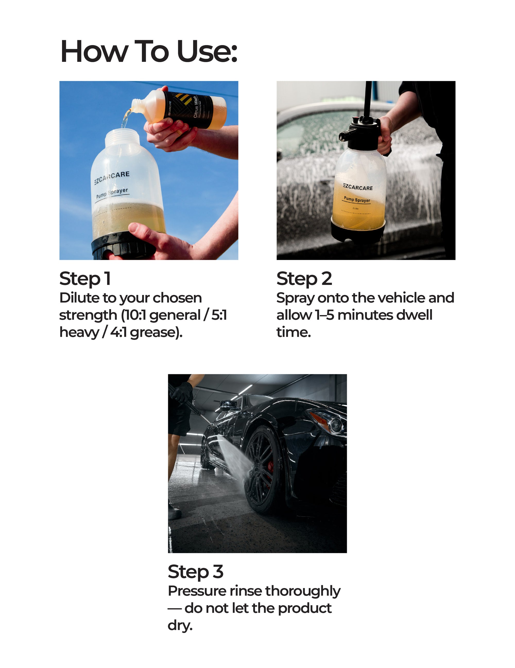 Citrus Wash - Concentrated Pre Wash – EZ Car Care UK